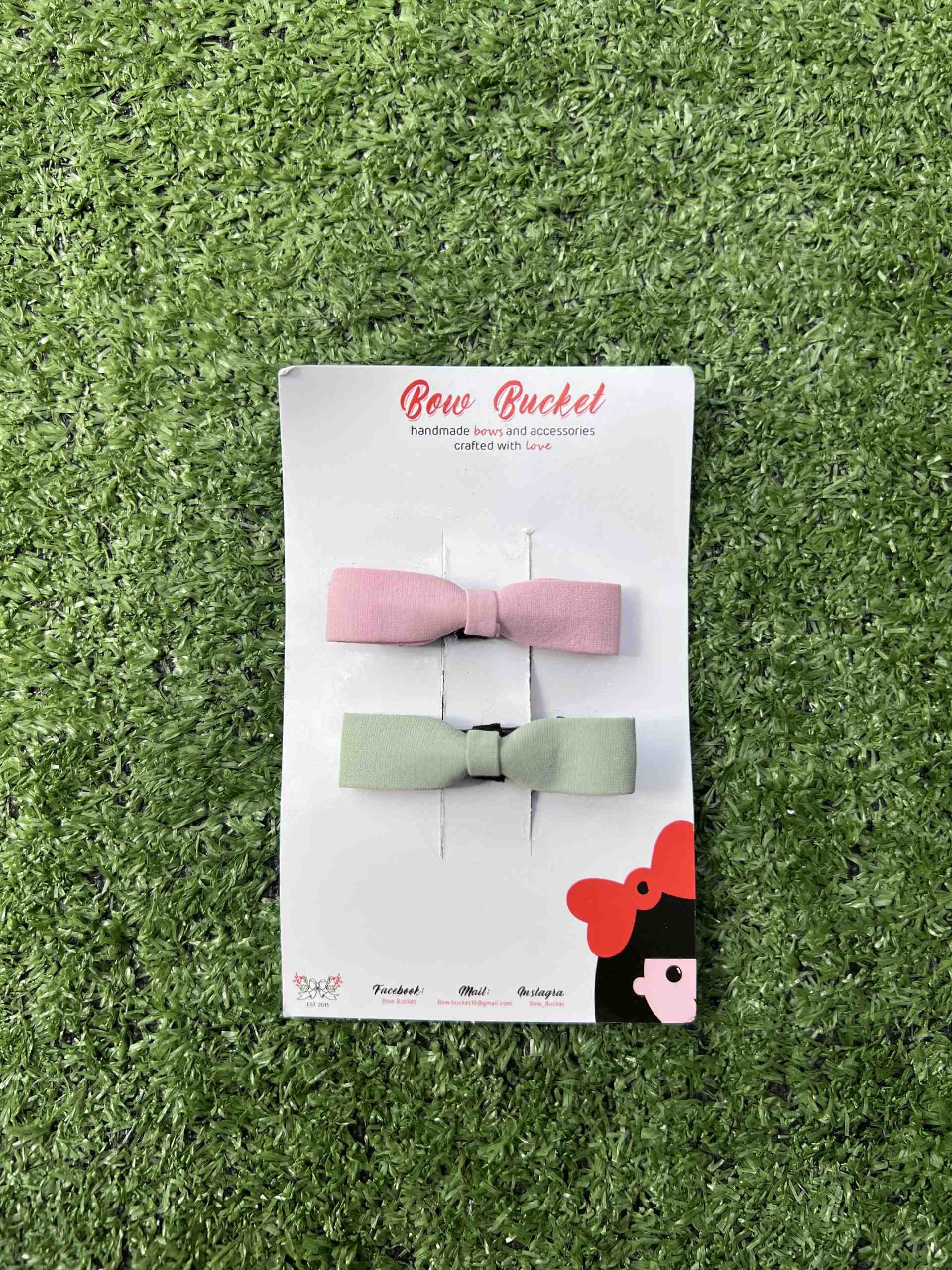 pink / green pair clip