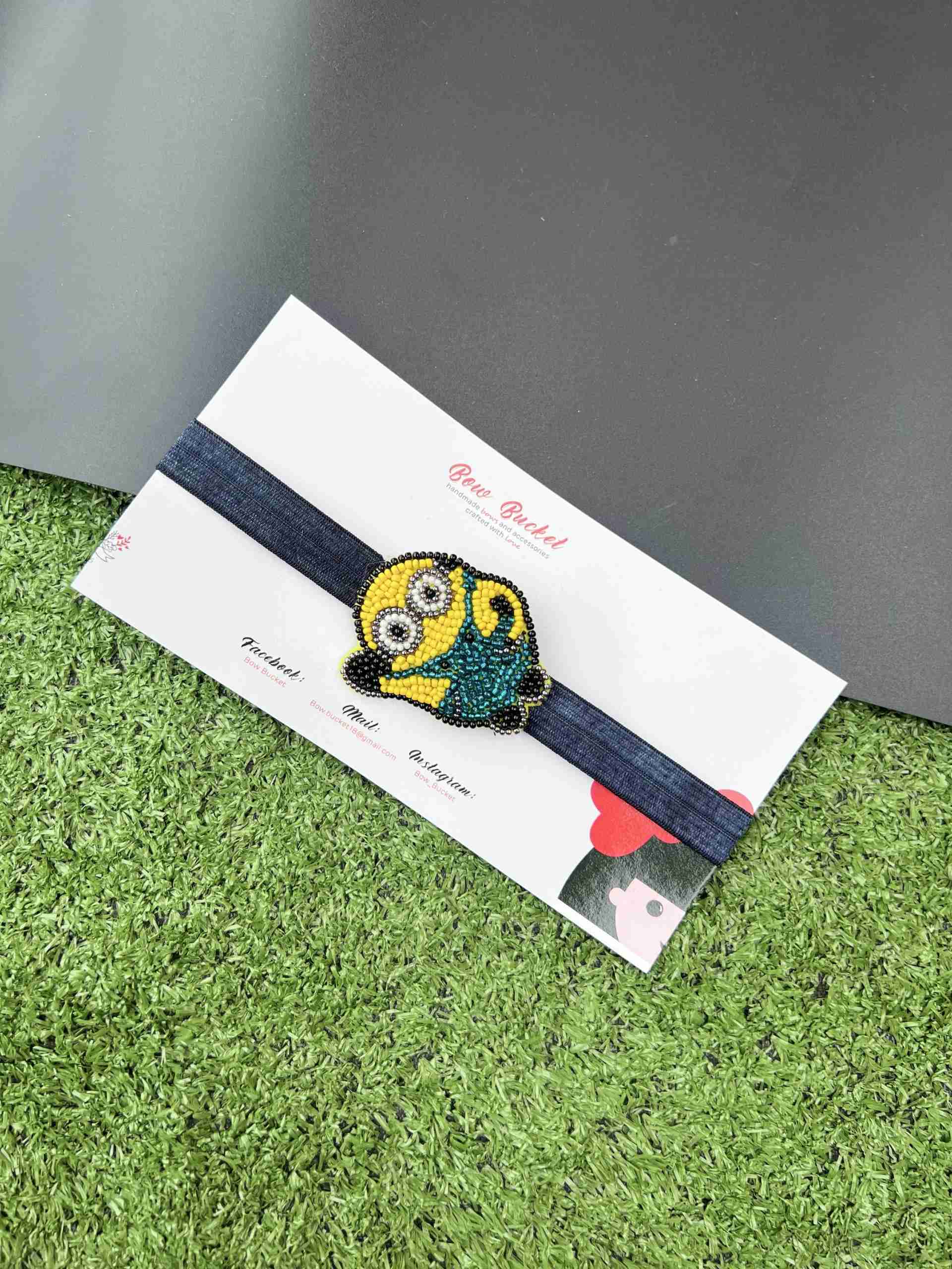 minion beard work headband