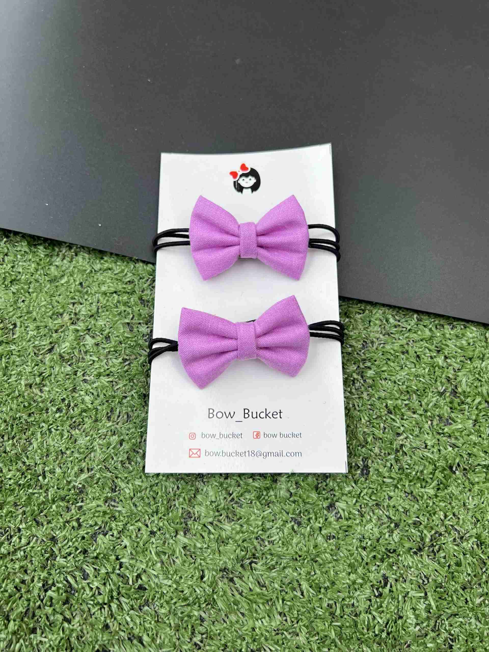 lavender micro rubber band pair