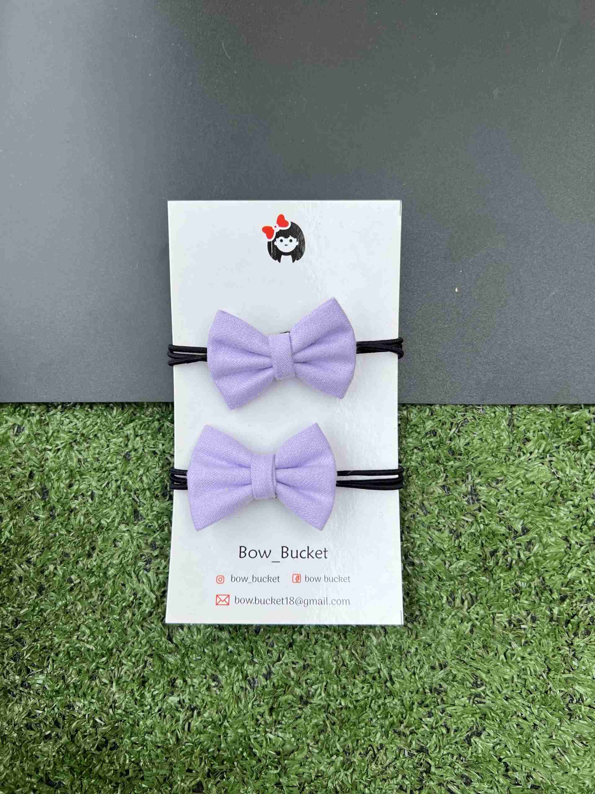 lilac micro rubber band pair